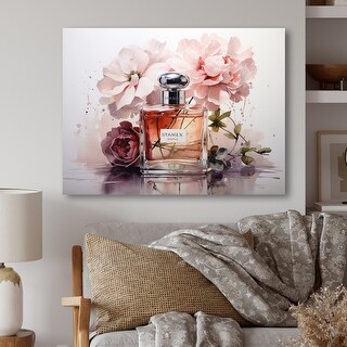 Designart "Perfume Vibrant Elegance III" Fashion Metal Wall Art Living Room - Bed Bath & Beyond ...
